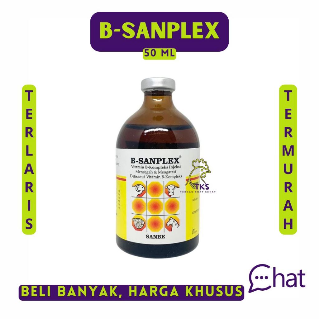 Jual B-SANPLEX 50 ml - Vitamin B komplek Hewan SANBE | Shopee Indonesia