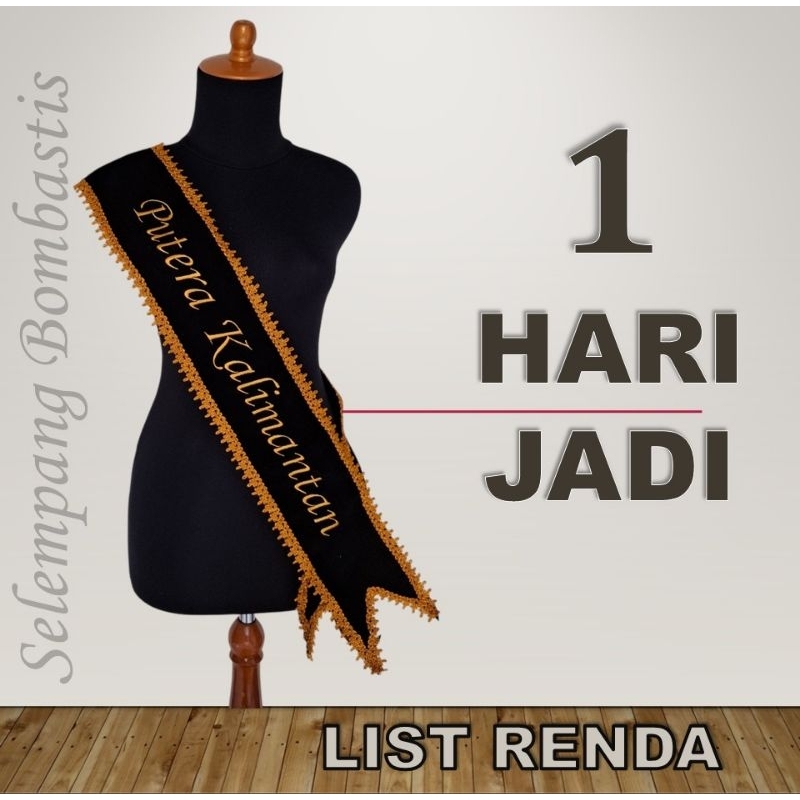 Jual Selempang Wisuda Custom Nama (Selempang Renda) | Bordir Sehari ...