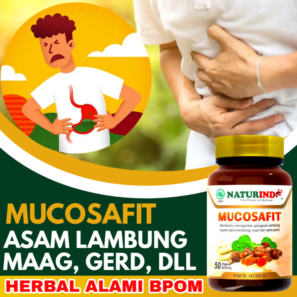 Jual Obat Asam Lambung MUCOSAFIT Maag Kronis Gerd Sakit Perut Melilit ...