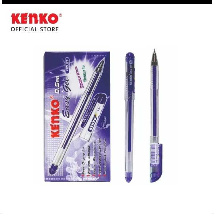 Jual (1 Pcs) Pulpen EasyGel Kenko Hitam, Biru, Merah / Gel Pen 0.5mm EasyGel Kenko | Shopee ...