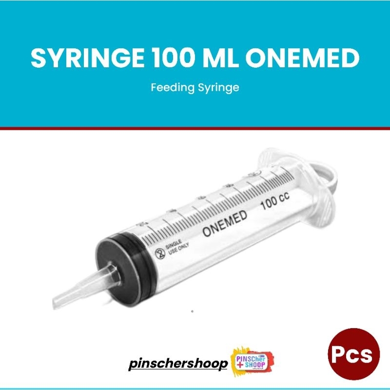 Jual Onemed Spuit 100 Ml Feeding Syringe 100 cc Sonde Cath Tip / Pcs ...