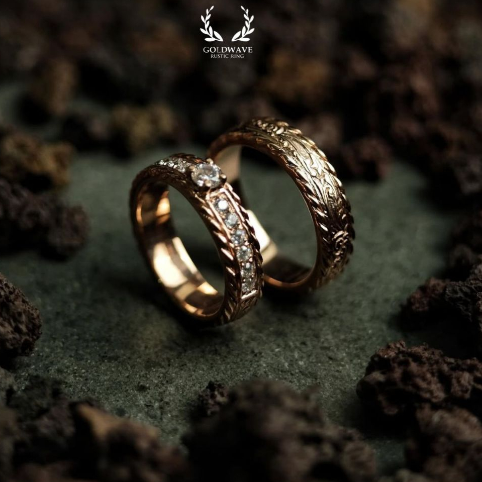 Jual Cincin Kawin Rustic Perak Silver Goldwave Rustic Ring | Shopee ...