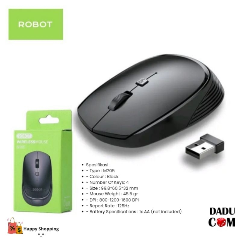 Jual Mouse Wireless Robot M205 | Shopee Indonesia