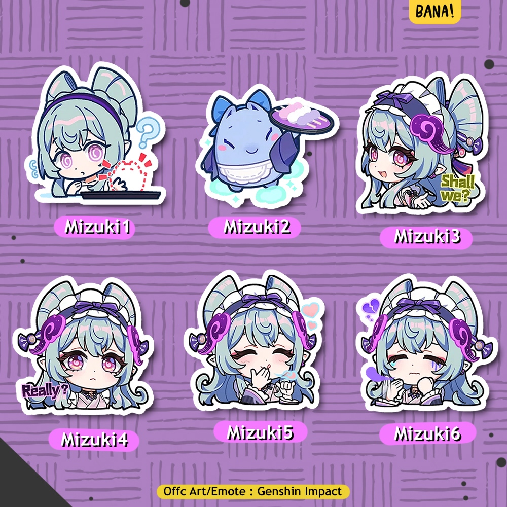 Jual Stiker MIZUKI Inazuma Genshin Impact Sticker Anime Waterproof ...