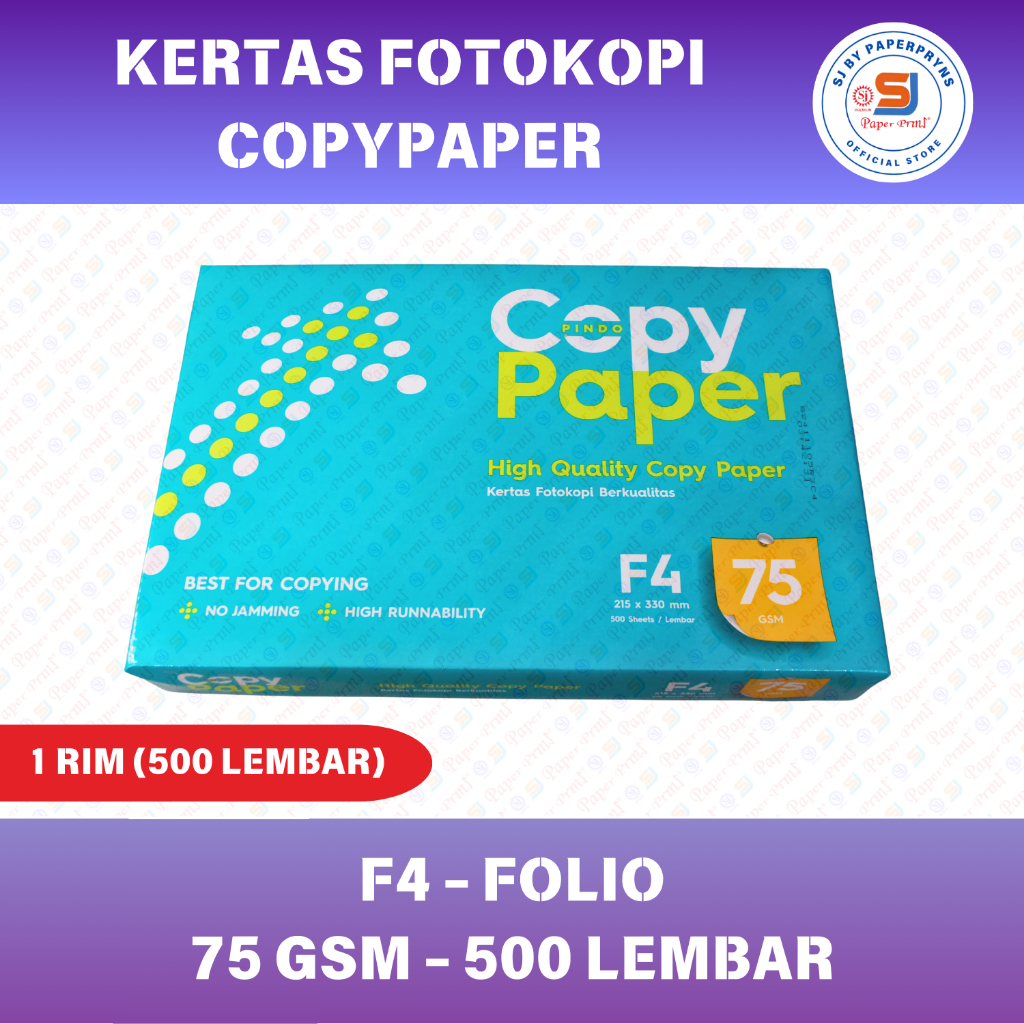 Jual Kertas Fotokopi CopyPaper F4 - Folio 75 GSM (500 Lembar/Rim ...