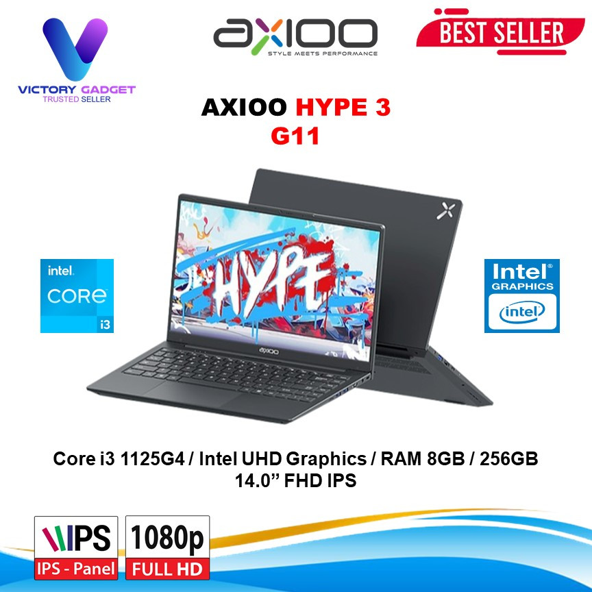 Jual AXIOO Hype 3 G11 Core i3 1125G4 Ram 8GB 256GB SSD 14.0FHD IPS ...