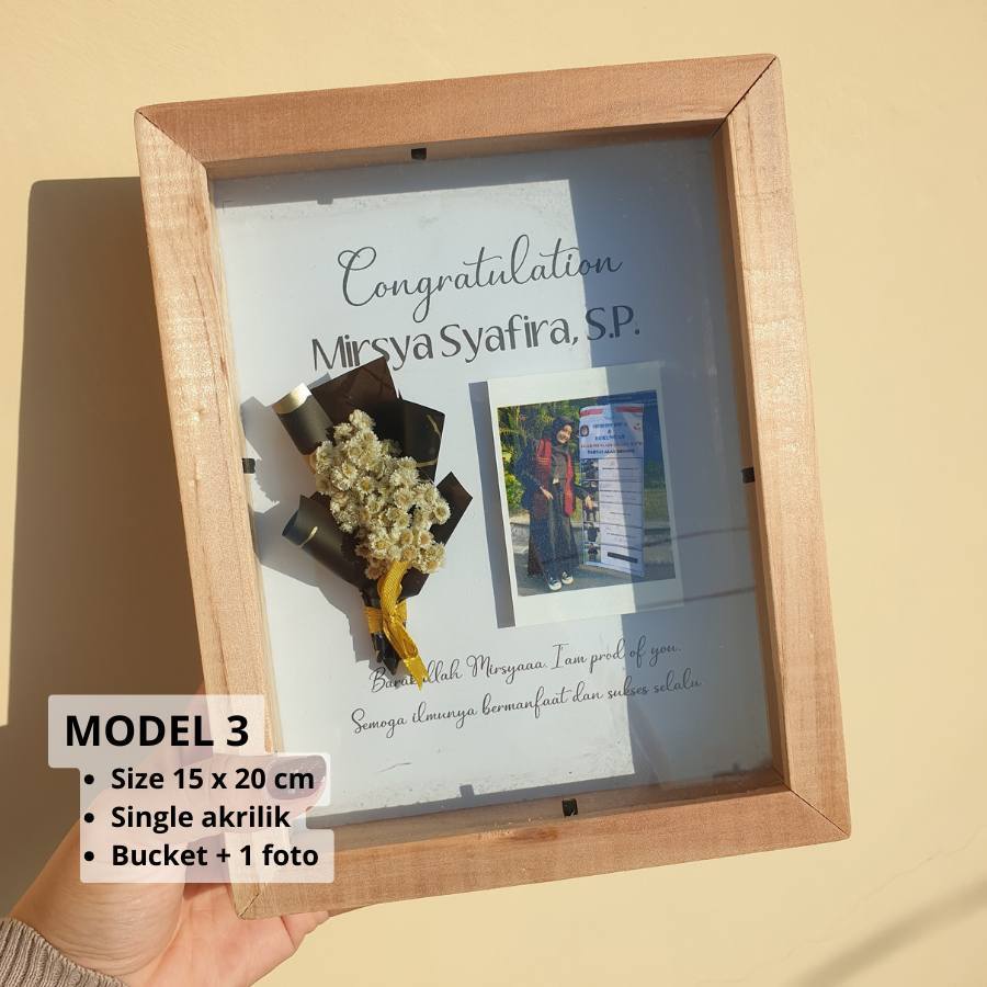 Jual Frame Pigura 3D Hadiah Wisuda | Kado Ulang Tahun | Gift ...