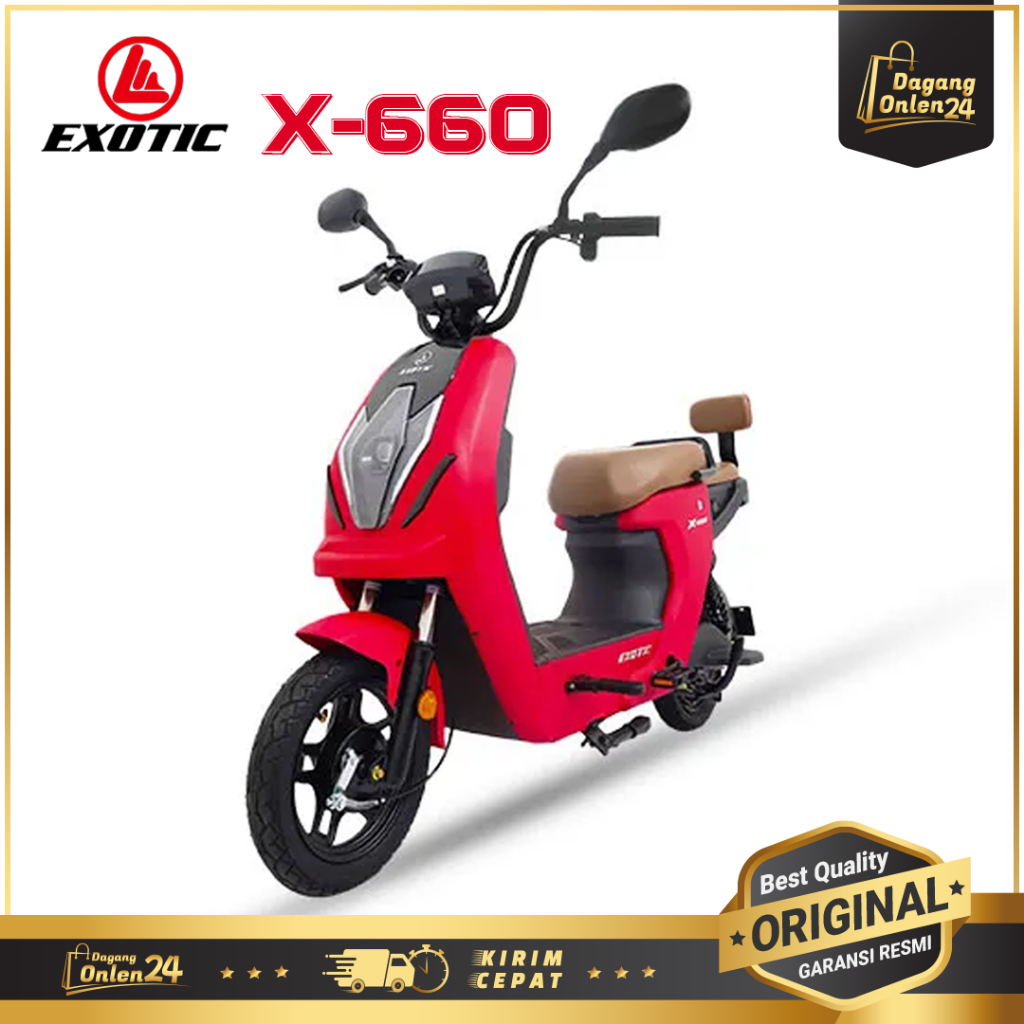 Jual Sepeda Listrik Exotic X-660 terbaru 2025 bagasi dibawah Jok ...