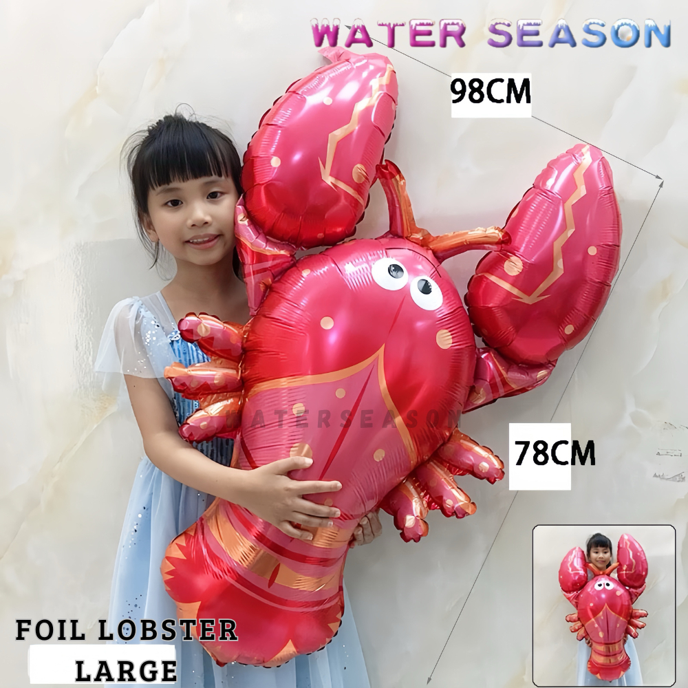 Jual Balon Foil Lobster Large Ukuran 98CM x 78CM Lobster Binatang Laut ...