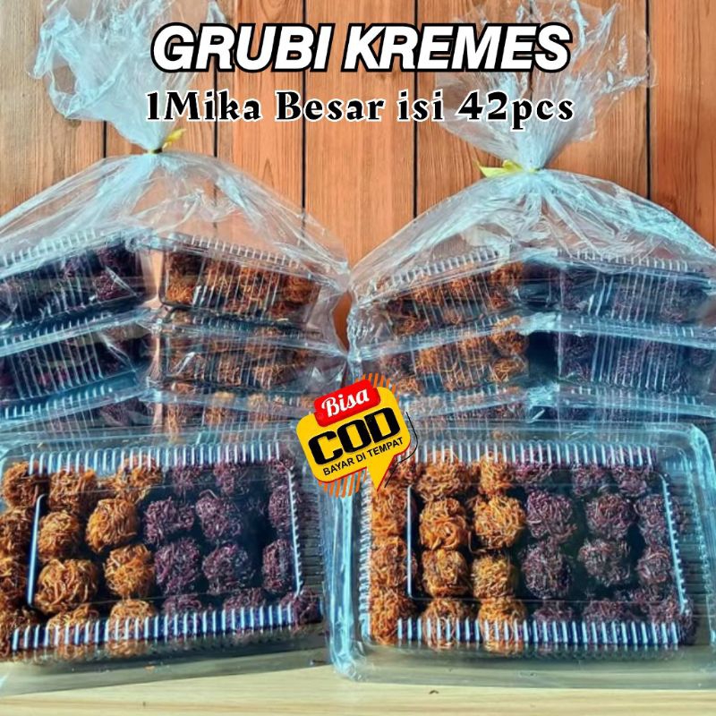 Jual GRUBI KREMES CEMILAN JADUL 1 MIKA BESAR ISI 42 PCS | Shopee Indonesia