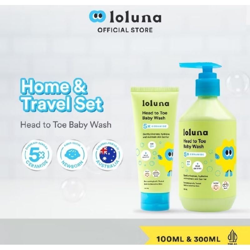 Jual LOLUNA HEAD TO TOE WASH 100 ML / 300 ML | Shopee Indonesia