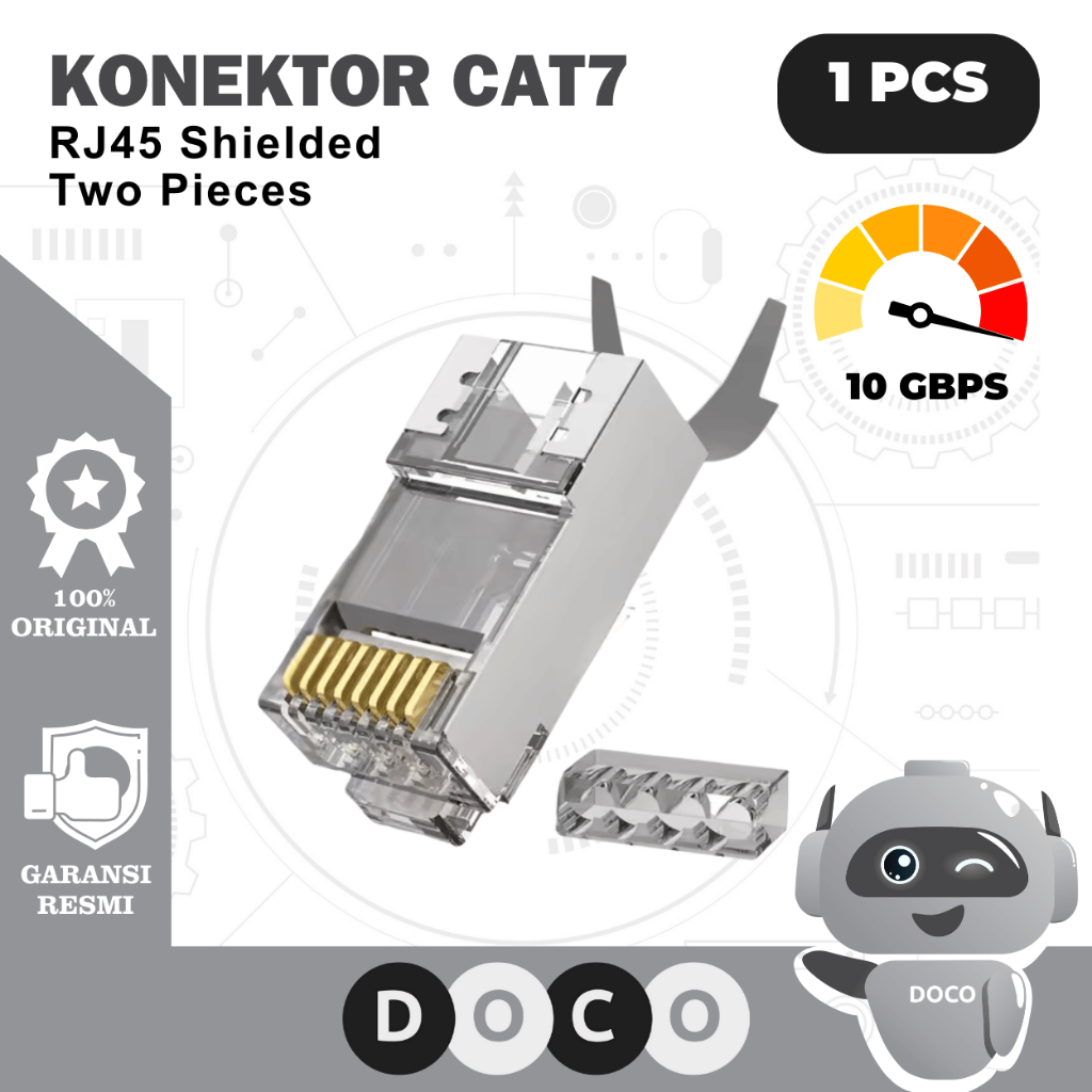 Jual Konektor RJ45 FTP STP CAT7 Besi Bisa untuk CAT6 atau CAT6A CAT 7 ...