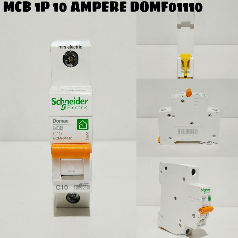 Jual MCB 10 AMPERE 1P SCHNEIDER DOMF01110 MADE IN THAILAND | Shopee ...