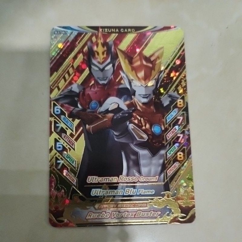 Jual Ultraman Rosso Ground & Ultraman Blue Flame - Kizuna Card (CP) - Ultraman Fusion Fight R/B ...