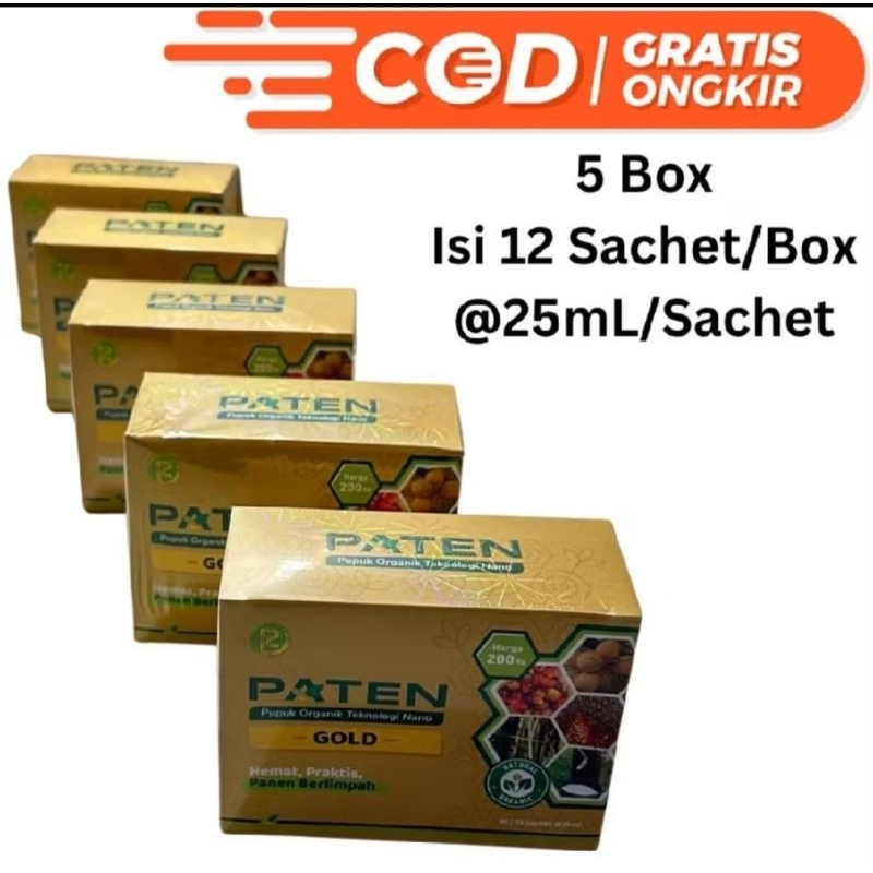 Jual Paket 5 Box Paten Gold Original 100% Pupuk Sawit (1 Box Isi 12 ...