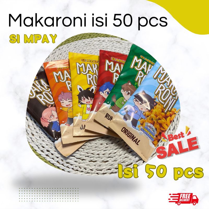 Jual Makaroni isi 50 pcs mix 6 varian rasa ide usaha warung by si mpay ...