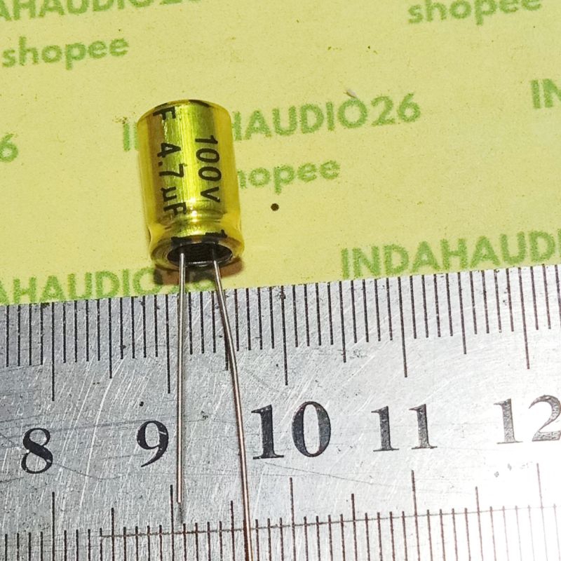 Jual NP ELNA GOLD 4.7uf 100v d8X13mm elko nonpolar elco non polar 4,7uf 100v bipolar elco bi ...