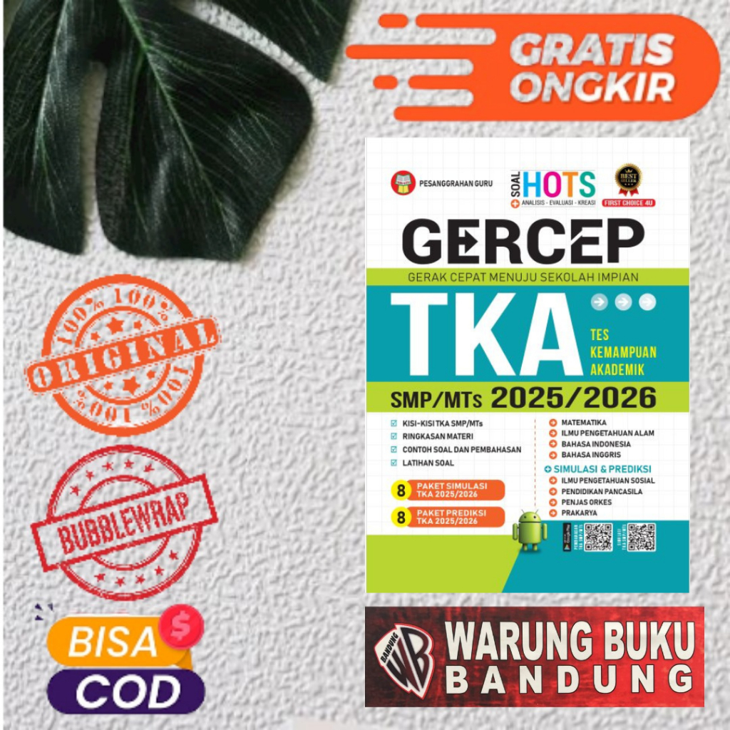 Jual BUKU GERCEP TKA (TES KEMAMPUAN AKADEMIK) SMP/MTs 2025/2026 - YRAMA ...