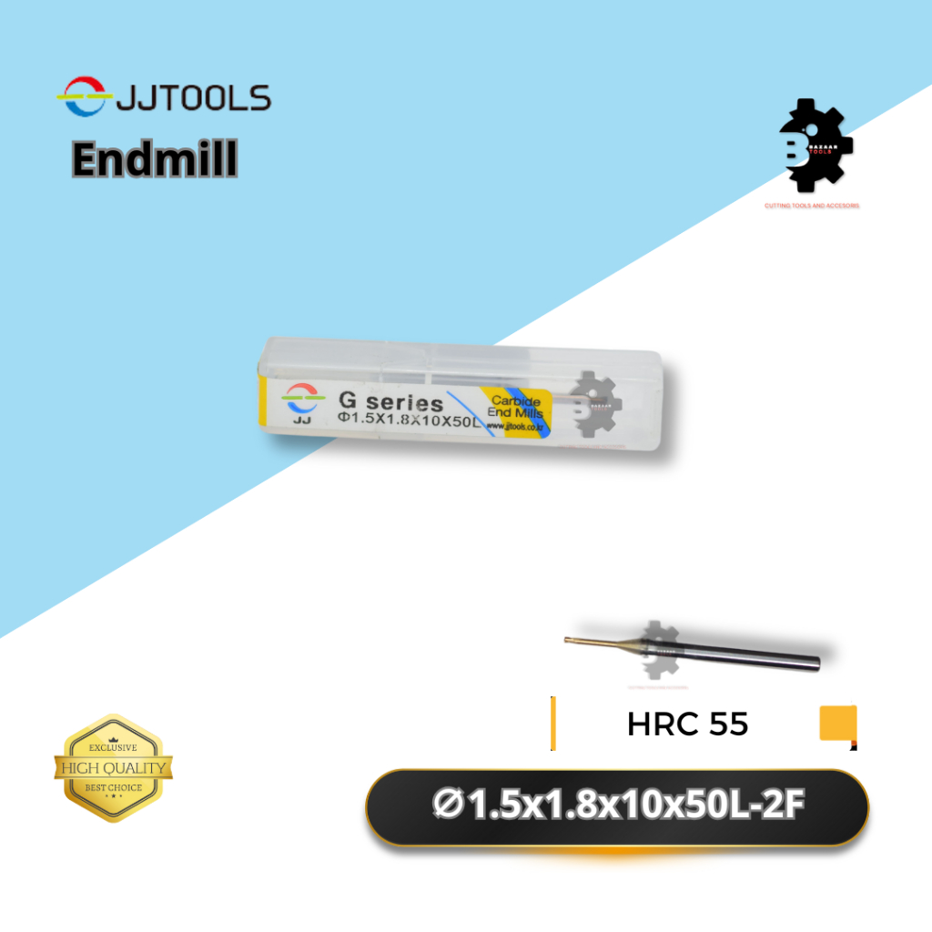 Jual Endmill 1.5x1.8x10x50L-2F HRC55 - Merk JJ TOOLS - Alat Pemotong ...