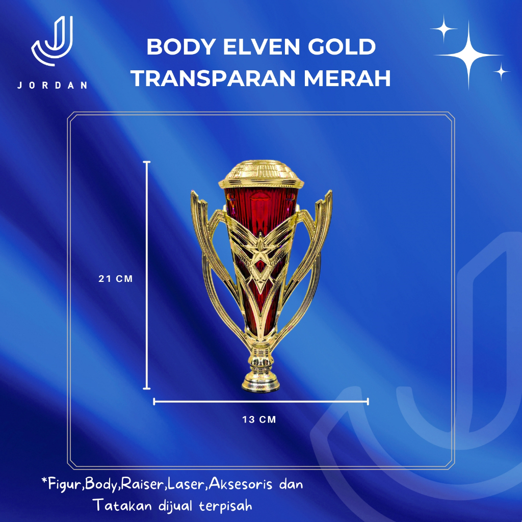 Jual Body Piala Elven, Body Trophy Tinggi, Body Elven Transparan Jordan ...