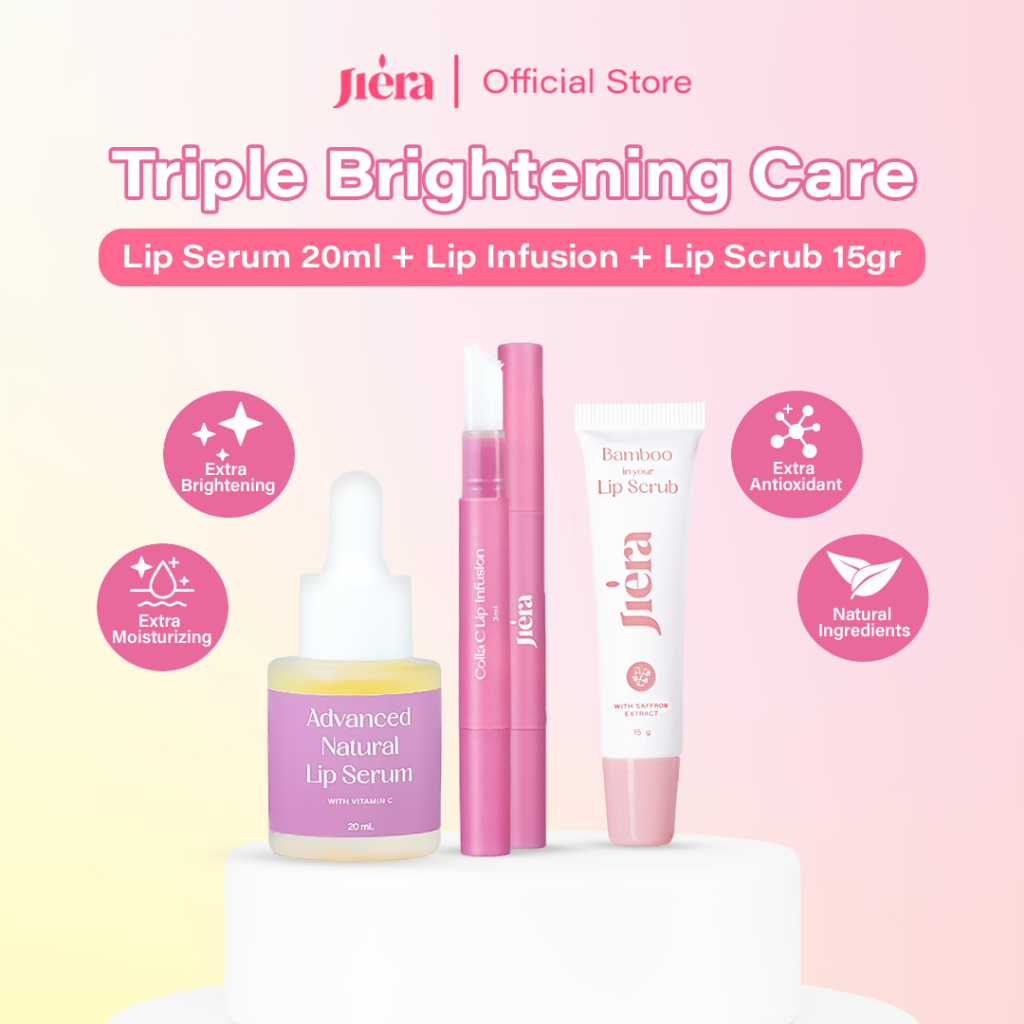 Jual JIERA Triple Brightening Care - Paket Bundle Lip Care Perawatan ...