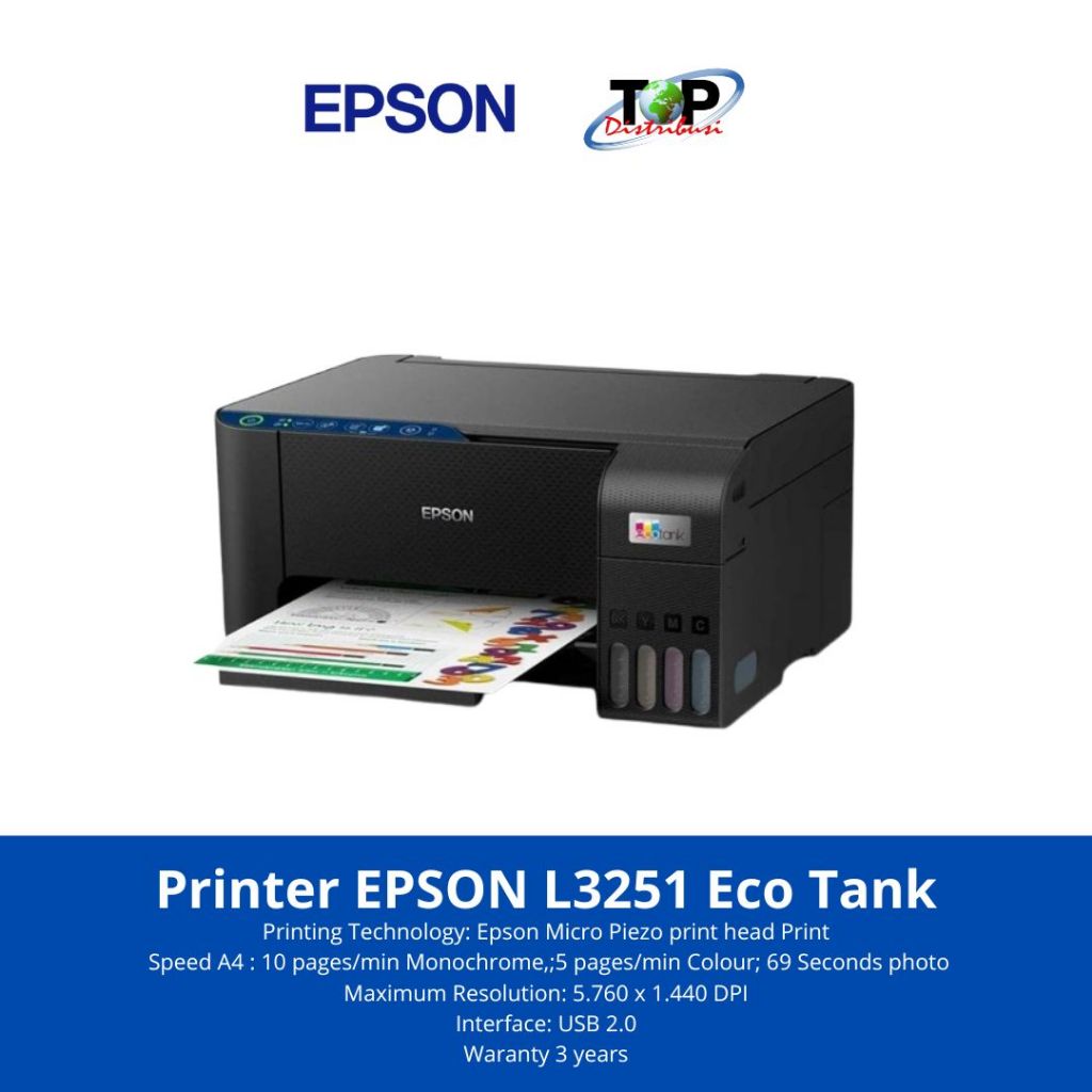 Jual Printer EPSON EcoTank L3251 A4 WI-FI All in One Ink Tank - Garansi ...