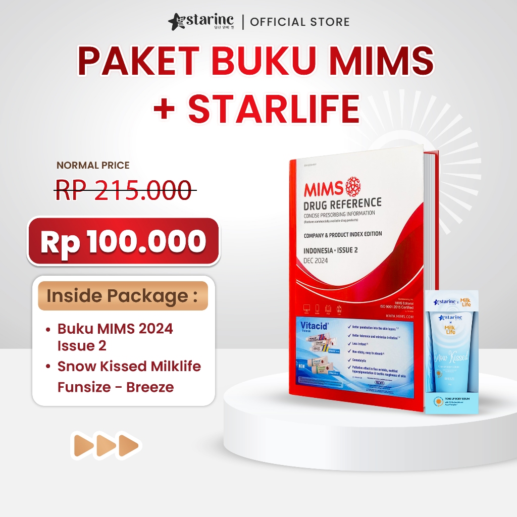 Jual STARINC Paket Buku MIMS Referensi Obat + Starinc X Milk Life Snow ...
