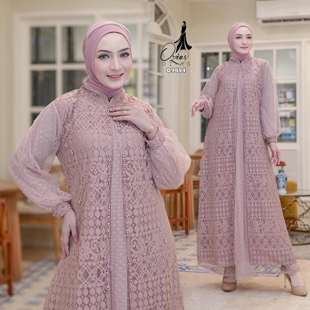 Jual Ozias - Gamis Brokat Fimela Jumbo 09884 09960 09949 Ld 105 140 150 I Gamis Pesta Muslimah I ...