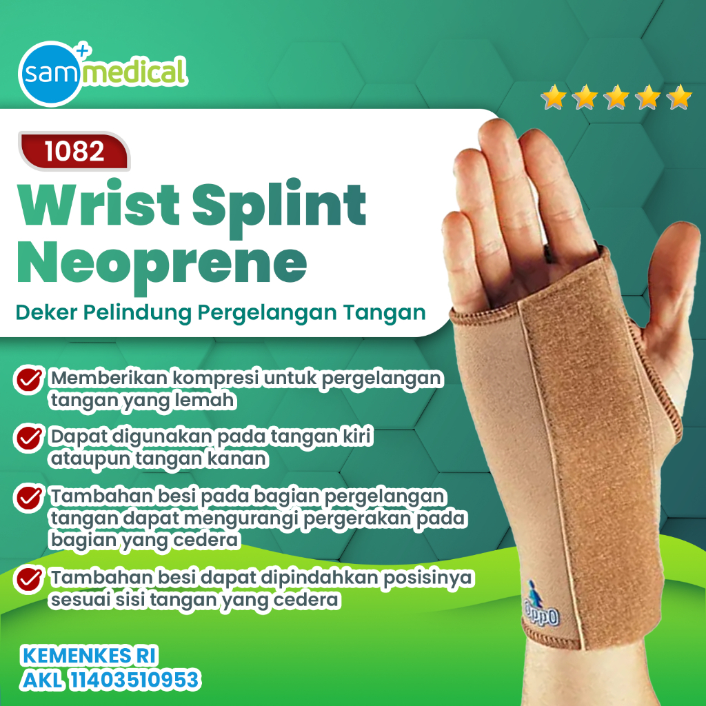 Jual OPPO Wrist Splint - 1082 / Deker Wrist Support / Deker Telapak ...