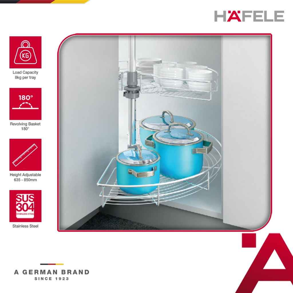 Jual Hafele Rak Sudut Putar 180° Dapur - Revo Basket Series Kitchen 180 ...