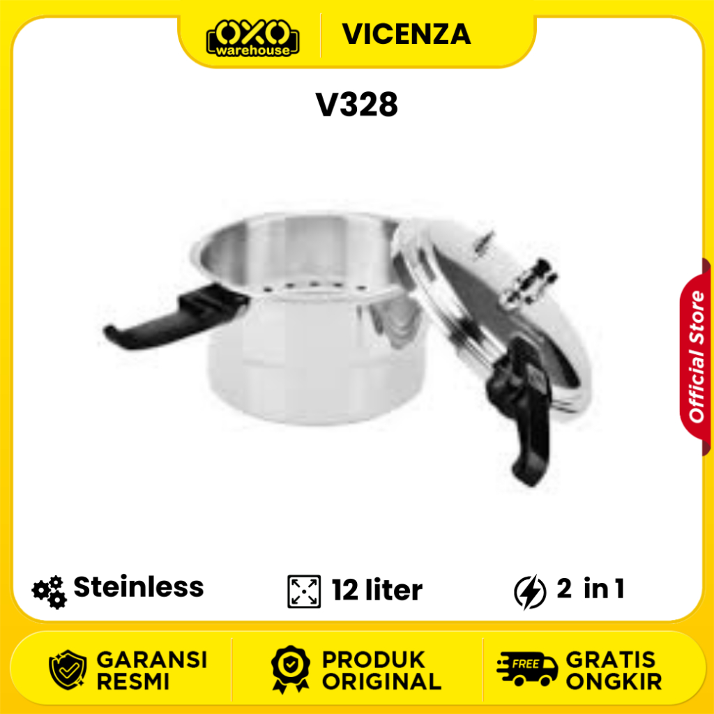 Jual Vicenza Panci Presto 12 Liter V328 Garansi Resmi | Shopee Indonesia
