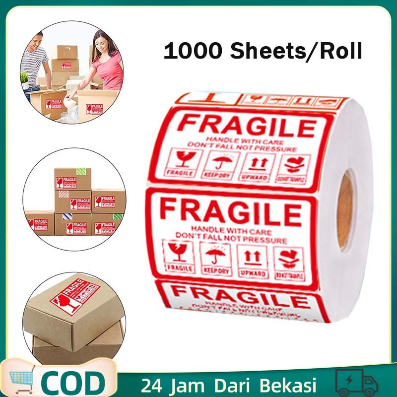 Jual Label Fragile Isi 1000 Fragile Stiker Sticker Fragile Kecil 60 X ...