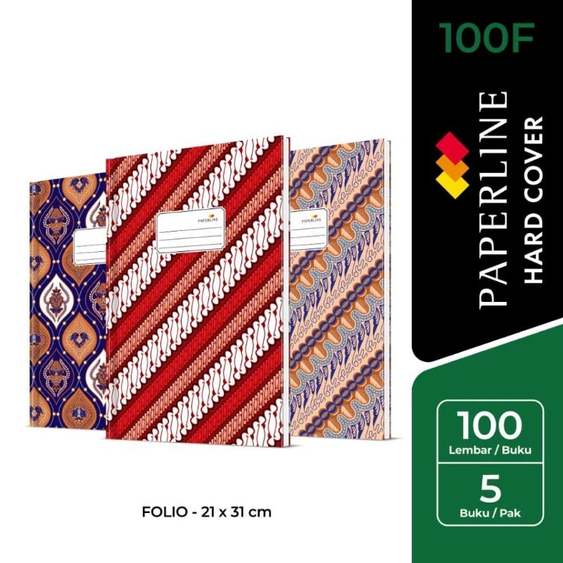 Jual Buku Hard Cover Folio / F4 100 Paperline (pcs) | Shopee Indonesia