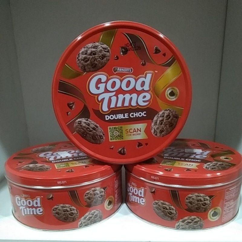 Jual GOOD TIME DOUBLE CHOCOLATE COOKIES KALENG KEMASAN 144 GRAM | GOOD ...