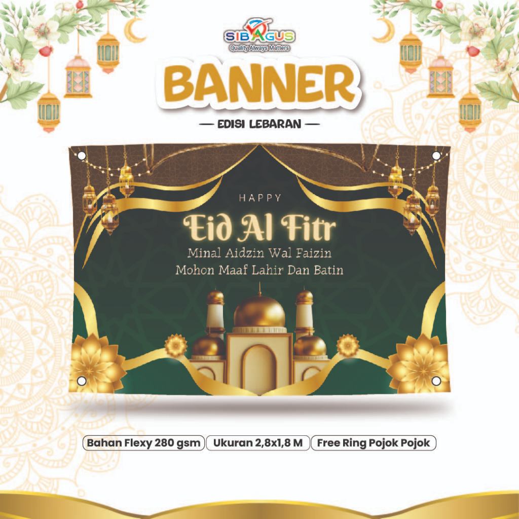 Jual Banner Idul Fitri 2024 | Banner Lebaran | Spanduk Lebaran | Shopee ...