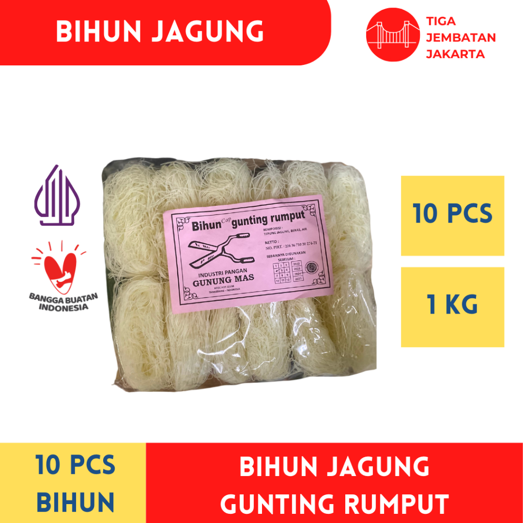 Jual Bihun Jagung 1 KG (Cap Gunting Rumput) - Bihun jagung padamu bihun ...
