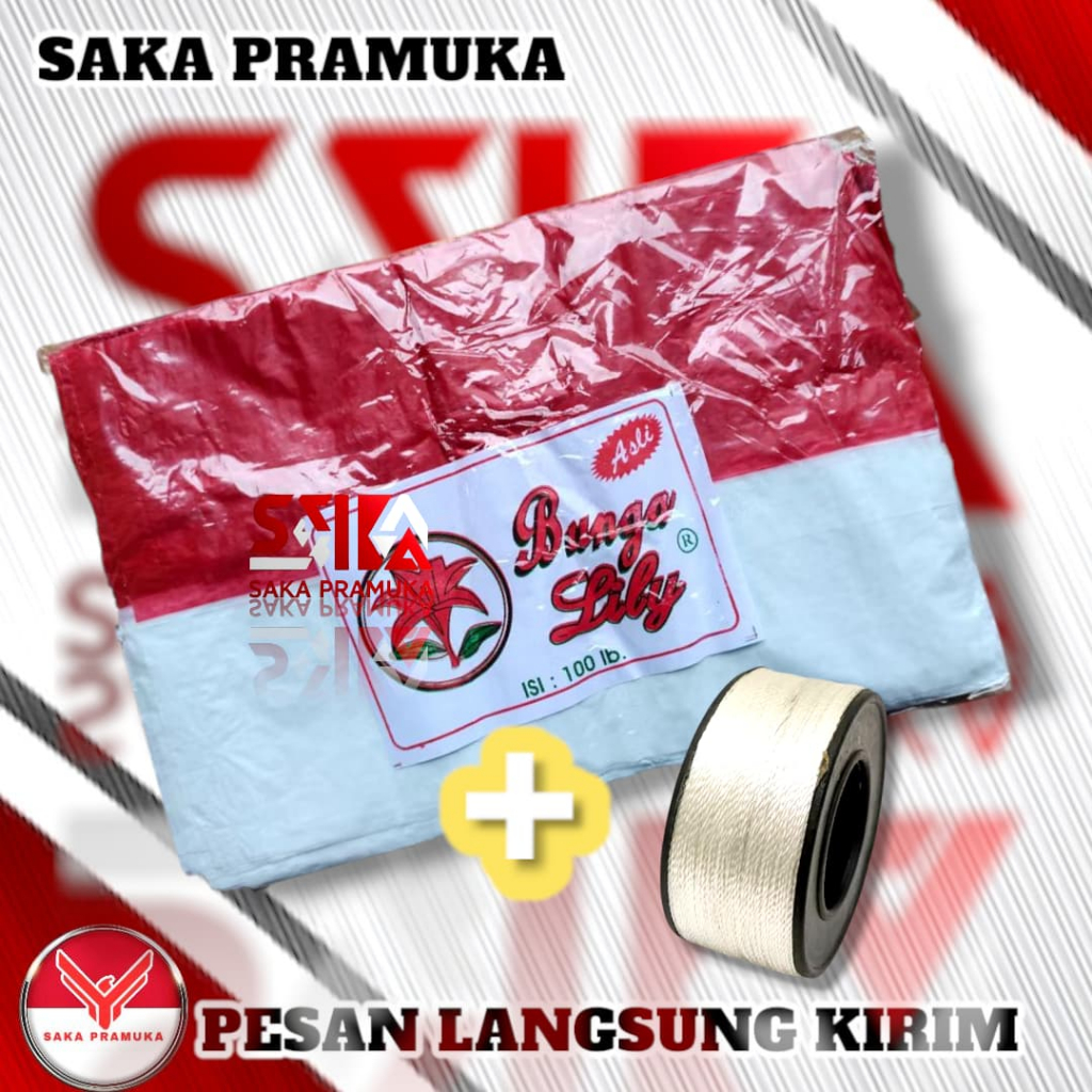 Jual [ Isi 100 lembar ] Bendera plastik indonesia + benang nilon ...