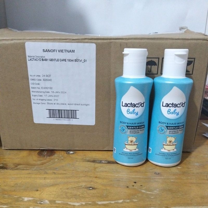 Jual Lactacyd Baby Gentle Care Biru 150 isi 1 Karton (24 Botol ...