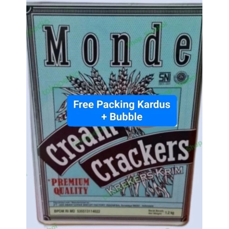 Jual Monde cream crackers kaleng 1200gr | Shopee Indonesia