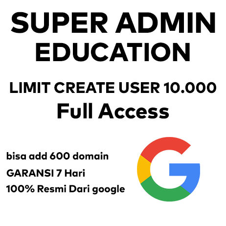 Jual 10K User Gsuite Super Admin for Education Fresh 1bulan | Shopee Indonesia