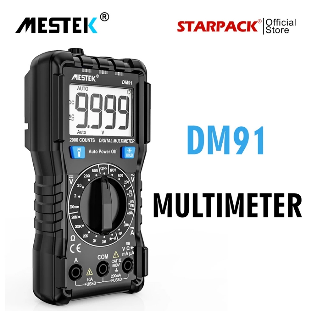 Jual MESTEK DM91 / DM91A Manual Range Portable Multimeter / Multimeter ...