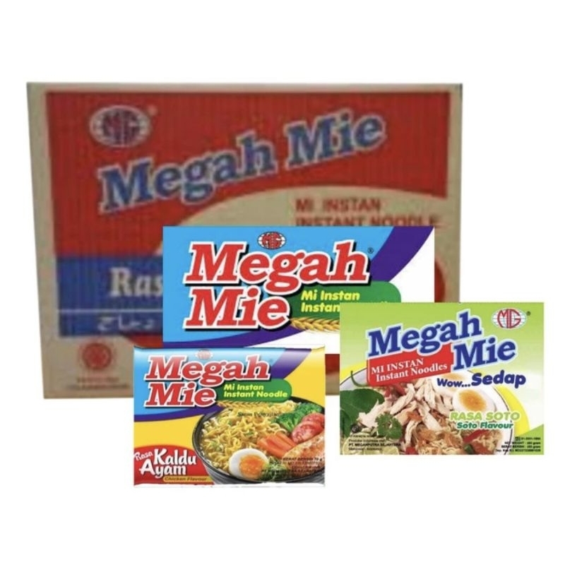Jual Mie Instan Megah Mie Rasa Soto, Kaldu Ayam, dan Goreng per 5 ...