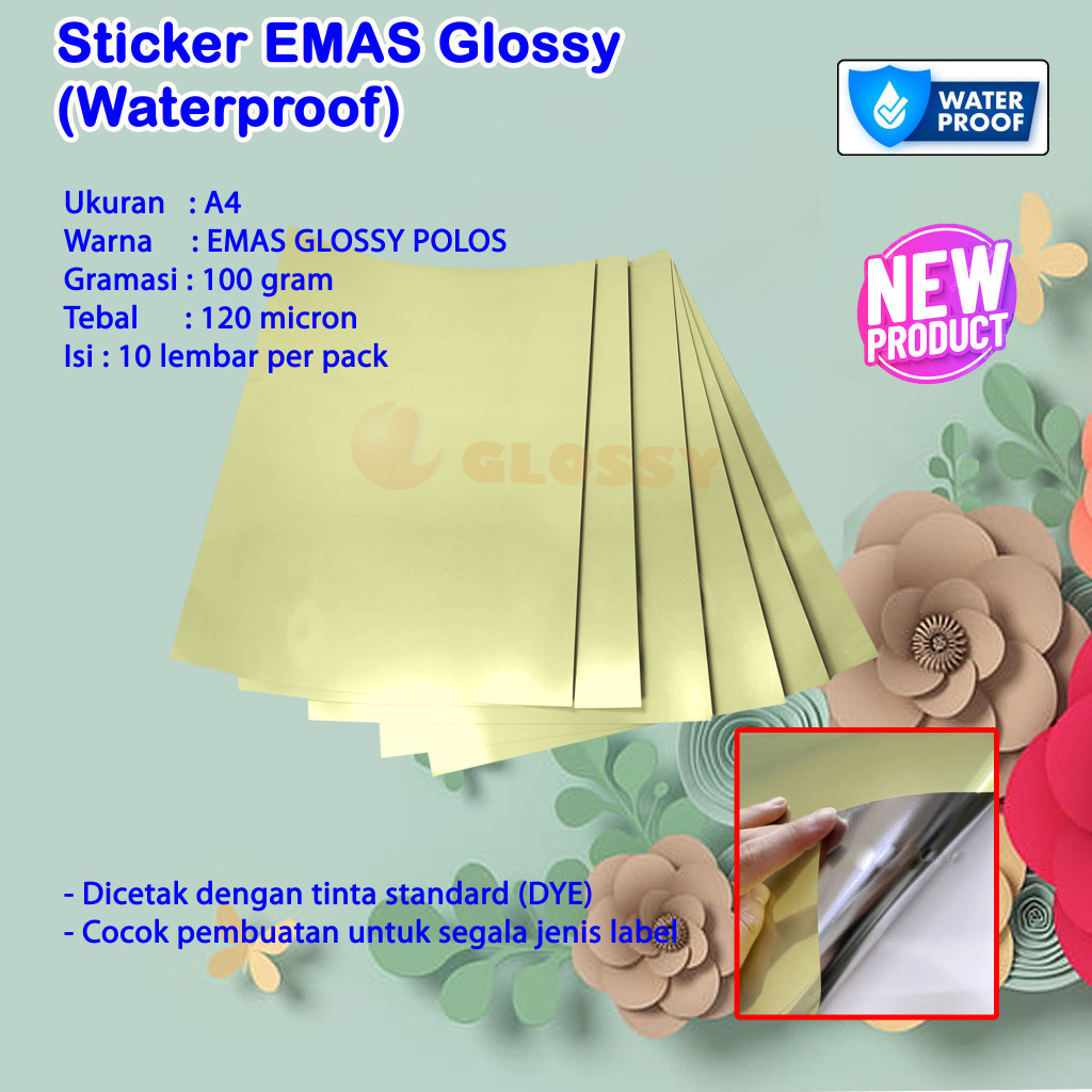 Jual Sticker Gold / Emas A4 Waterproof Tahan Air | Shopee Indonesia