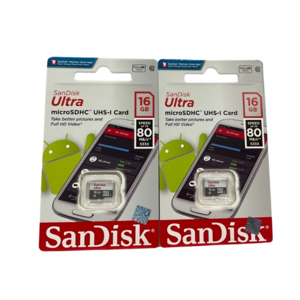 Jual SANDISK Ultra Microsd 16Gb Class 10 Spees 80 Mbps (Na) | Shopee ...