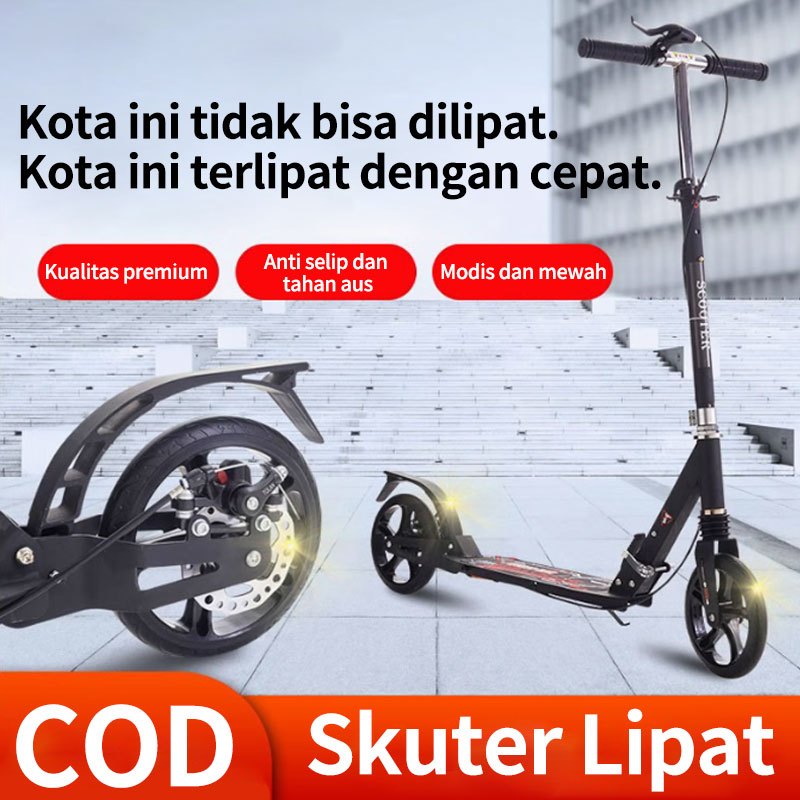 Jual Scooter Disc Brake Sekuter - Mudah dilipat sehingga dapat dibawa ...