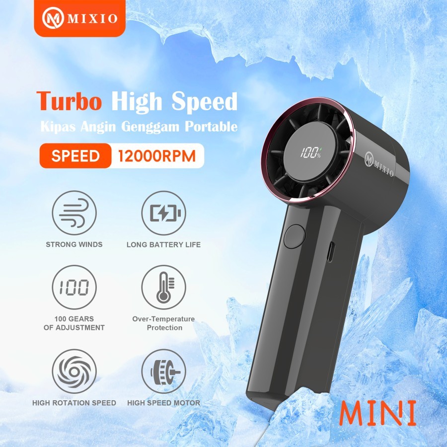 Jual MIXIO GS-03 Mini kipas Strong Wind 100 Gear Wind Speed kipas angin ...