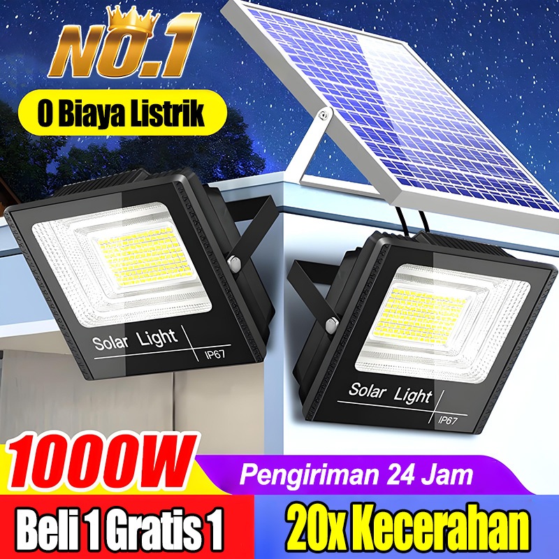 Jual 【0 Biaya Listrik!】Lampu Sorot LED Tenaga Surya Solar Outdoor ...