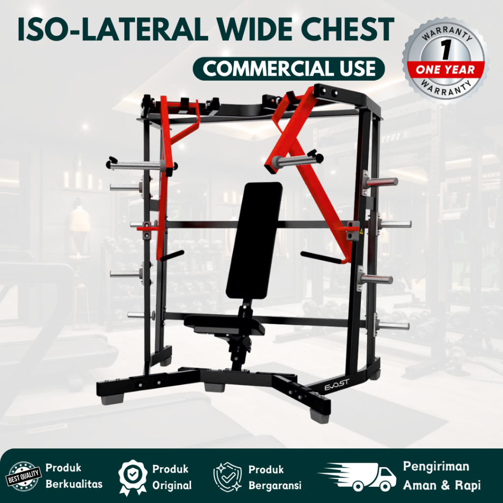 Jual Alat Gym Komersil Iso Lateral Wide Chest Fitness Import | Shopee ...