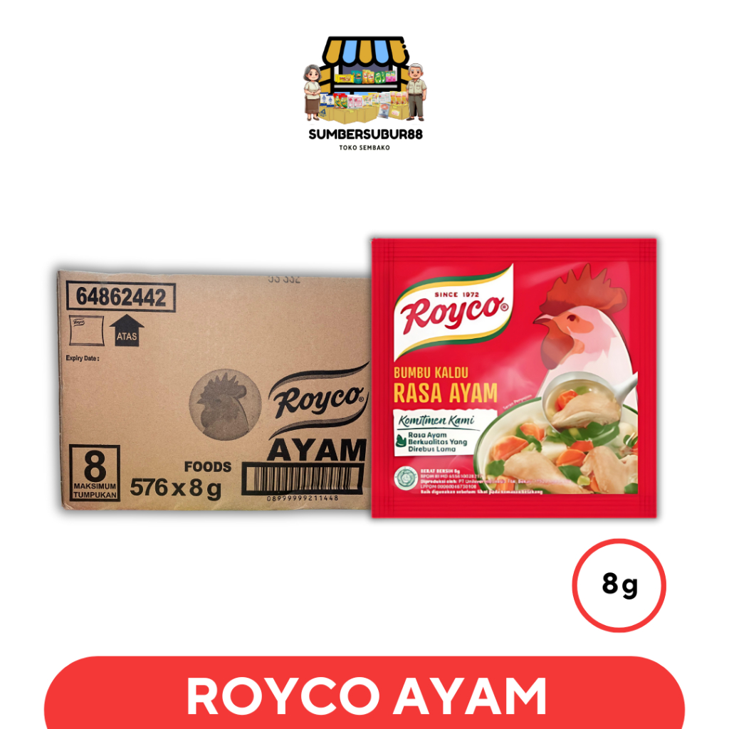 Jual ROYCO 8G Ayam / Sapi (48 Renceng @12 Pcs) - Termurah | Shopee ...