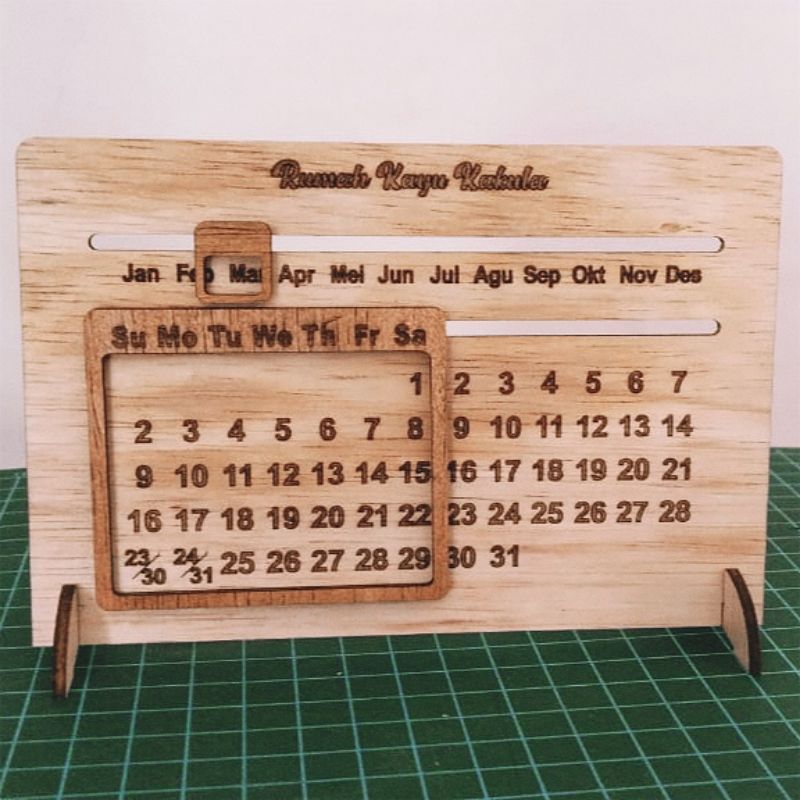Jual Kalender Abadi Kalender Sepanjang Masa Kalender Kayu Aestetik Bisa ...